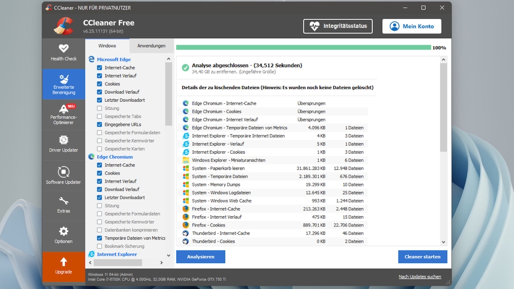 CCleaner: Datenmüll entfernen – allumfassend oder abgestuft - COMPUTER BILD