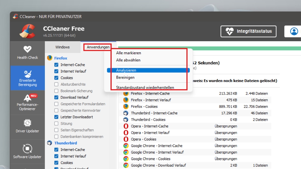 CCleaner: Datenmüll entfernen – allumfassend oder abgestuft - COMPUTER BILD
