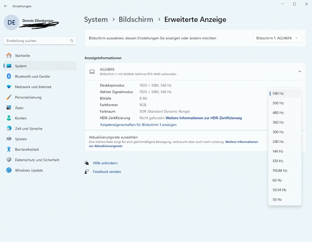 AOC Agon Pro AG246FK im Test: E-Sport-Monitor mit 540 Hertz - COMPUTER BILD