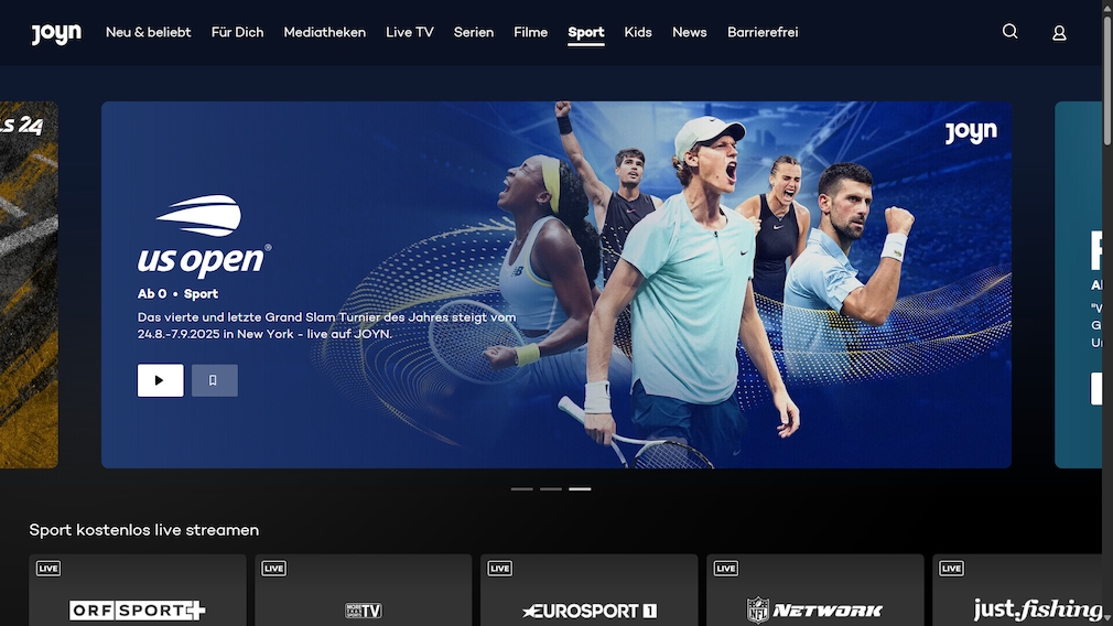 So sehen Sie die US Open 2025 gratis im Livestream - COMPUTER BILD