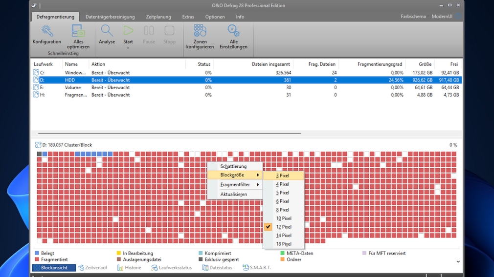 Defrag-Cluster-Karte: Schöne Cluster-Maps konfigurieren - COMPUTER BILD
