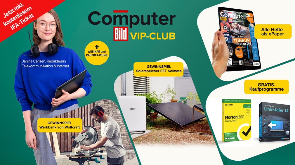 COMPUTER BILD: Im August neu im VIP-Club - COMPUTER BILD