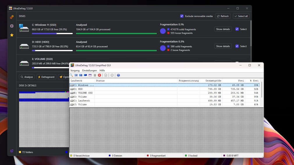 UltraDefrag 12 Standard im Test: Review des Kauf-Tuning-Tools ...