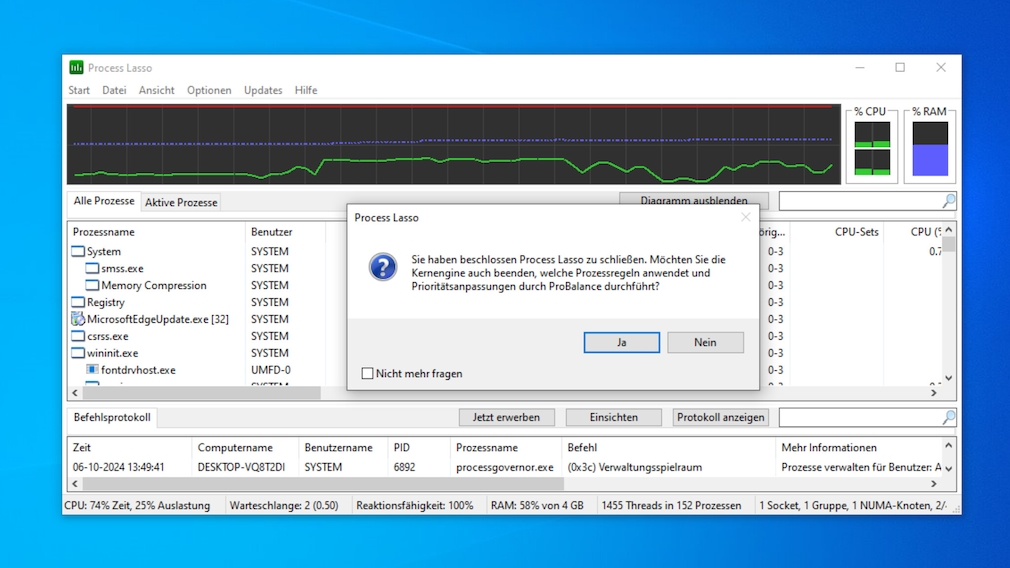 Process Lasso: Governor-Funktion optimiert Ihre Windows-Software ...