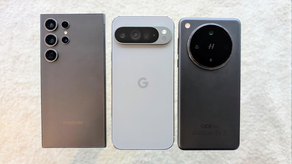 Fotovergleich Pixel 9 Pro XL, Galaxy S24 Ultra, Oppo Find X8 Pro ...