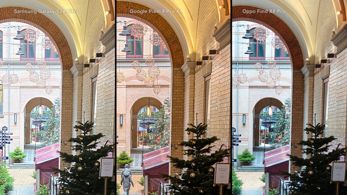 Fotovergleich Pixel 9 Pro XL, Galaxy S24 Ultra, Oppo Find X8 Pro ...