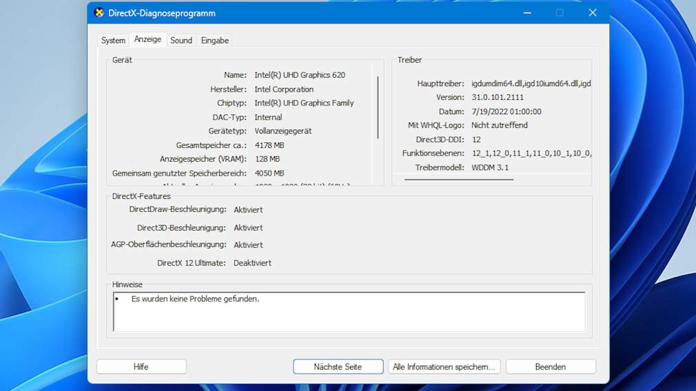 Dxdiag: Tutorial zu dem Windows-Bordmittel für Hardware-Analysen ...