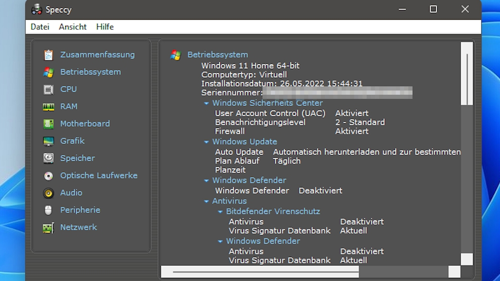 Speccy: Windows-Key auslesen – versteckte Funktion - COMPUTER BILD