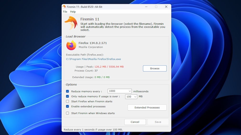 Firemin: Tuning-Tool reduziert RAM-Verbrauch von Firefox – Review - COMPUTER BILD