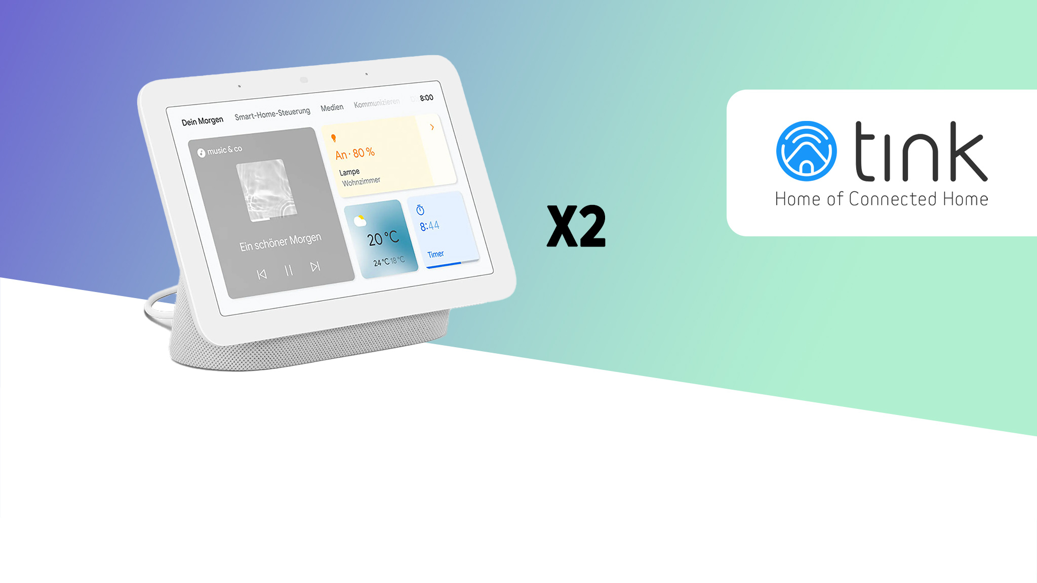 Jetzt sparen: Google Nest Hub (2. Gen) 2er-Set - COMPUTER BILD