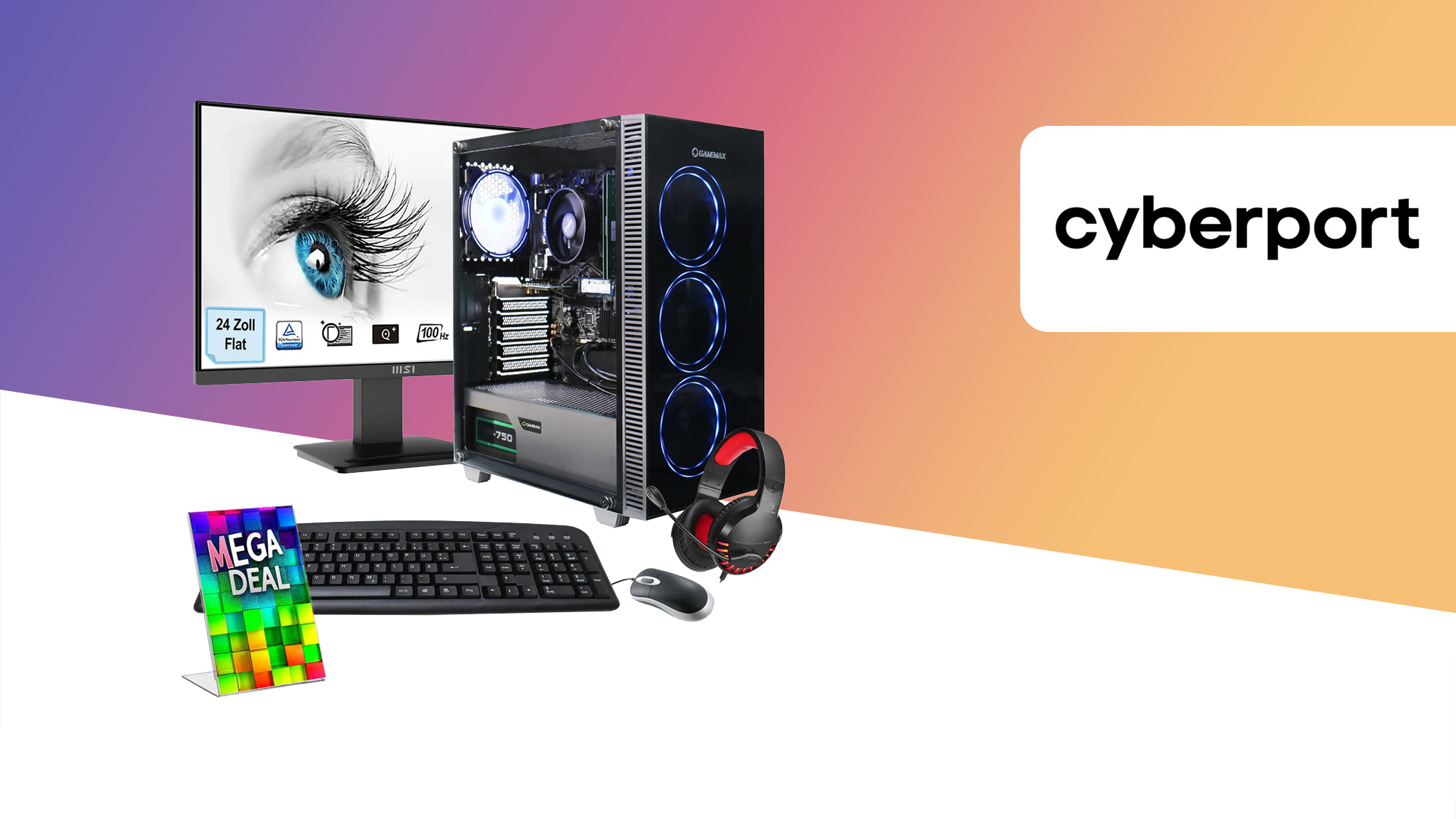 Gaming-Bundle: Hyrican-PC mit Tastatur und Maus zum Vorteilspreis ...