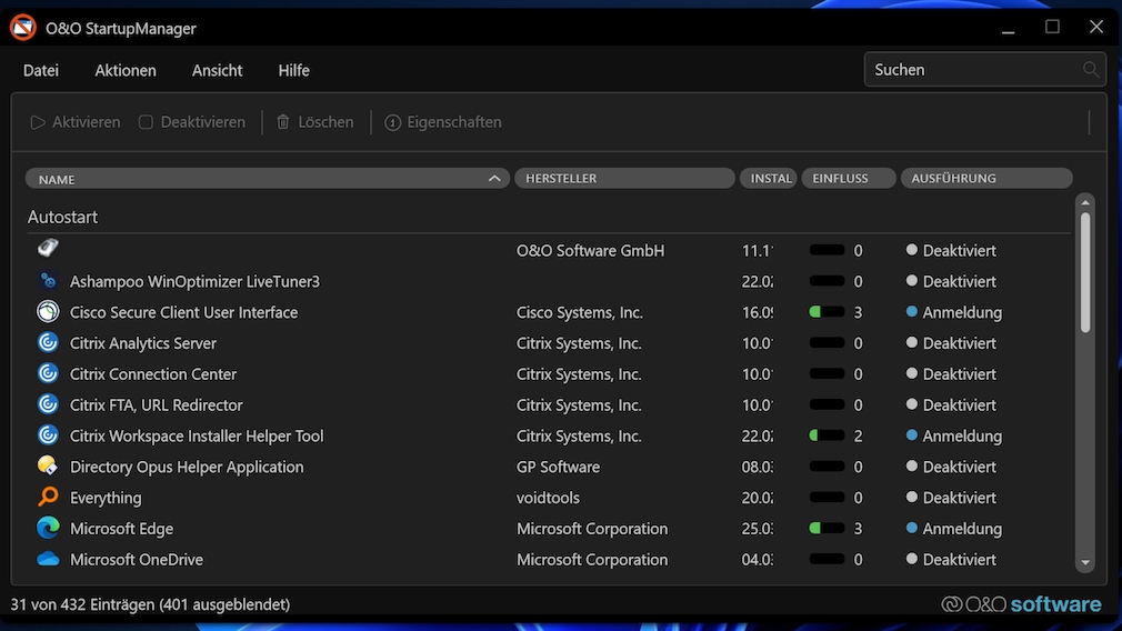 O&O StartupManager im Test – ein guter Autostart-Manager? - COMPUTER BILD