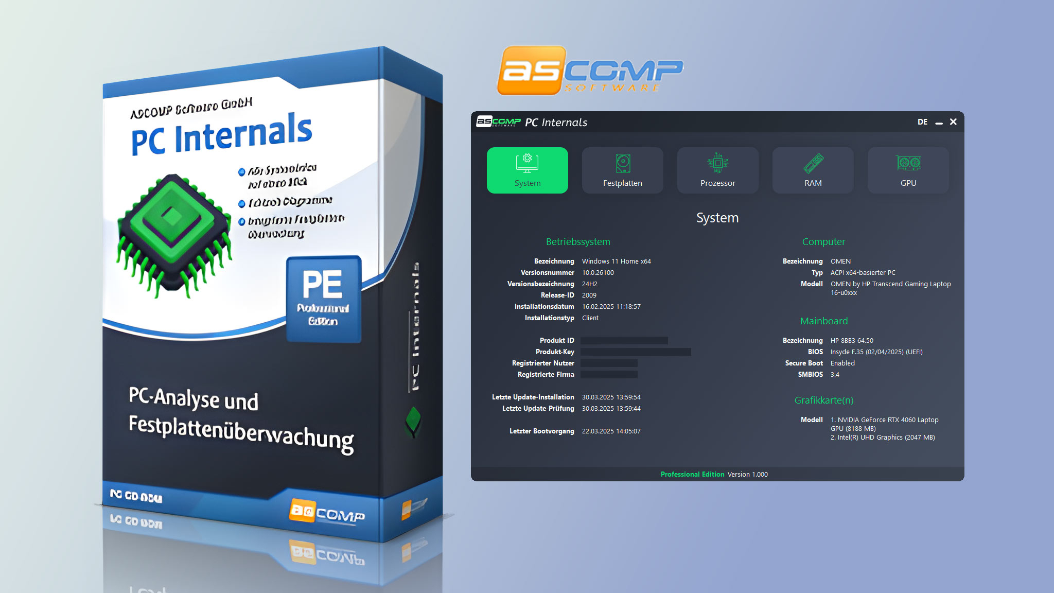 Ascomp PC Internals: Review – Tool liest die Hardware aus - COMPUTER BILD