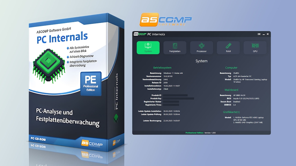 Ascomp PC Internals: Review – Tool liest die Hardware aus - COMPUTER BILD