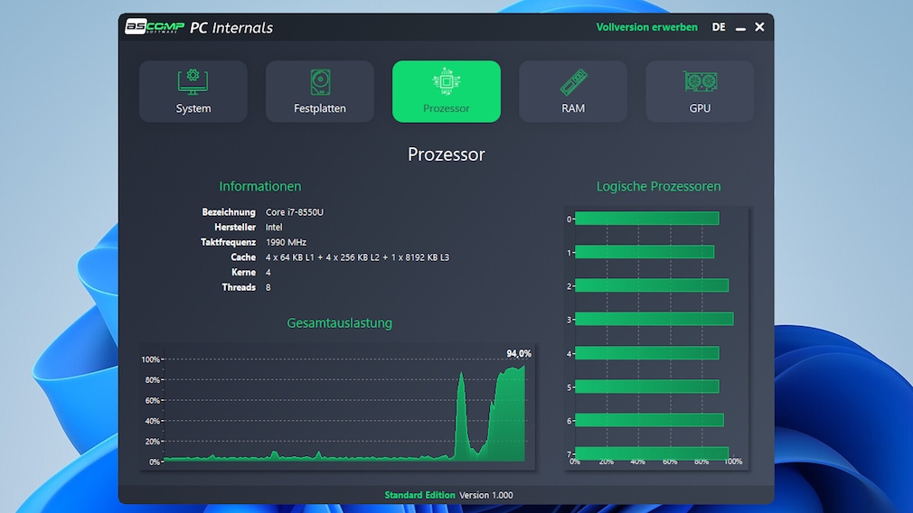 Ascomp PC Internals: Review – Tool liest die Hardware aus - COMPUTER BILD