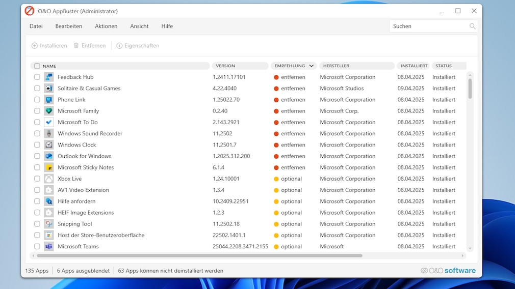 O&O AppBuster: Gratis-Tool entfernt unnötige Windows-Apps - COMPUTER BILD