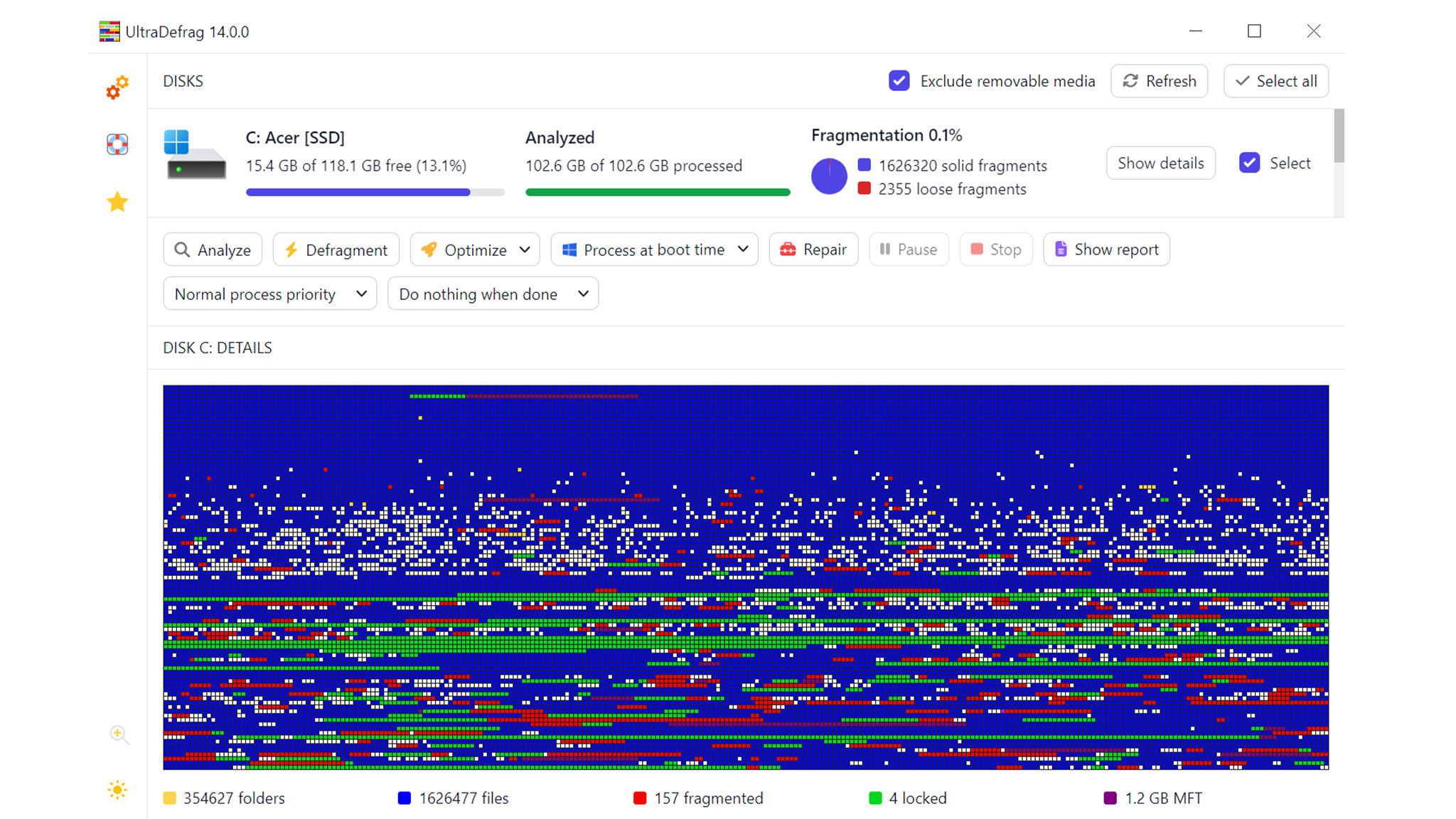 UltraDefrag 14 Stansard im Test: Ein exklusiver Defragmentierer ...