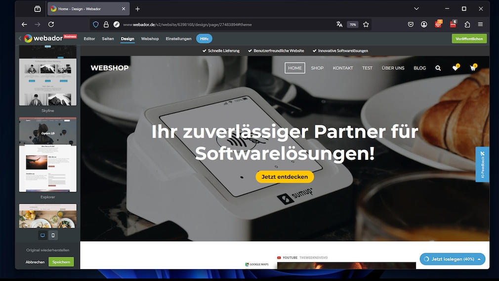 Webador Homepage Baukasten im Test 2025: Unsere Erfahrungen - COMPUTER BILD