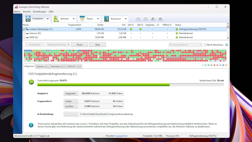 Auslogics Disk Defrag Ultimate: Review – und Alternativen - COMPUTER BILD