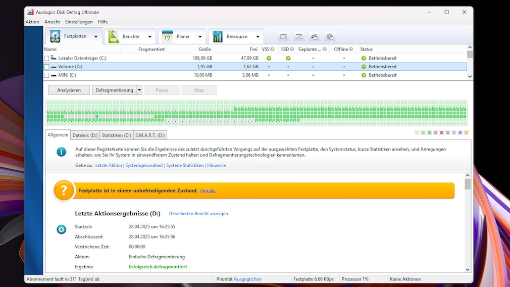 Auslogics Disk Defrag Ultimate: Review – und Alternativen - COMPUTER BILD