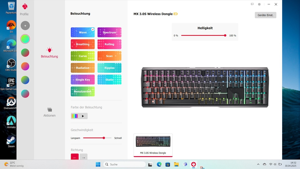 Cherry MX 3.0S Wireless Test: Robust und bunt - COMPUTER BILD