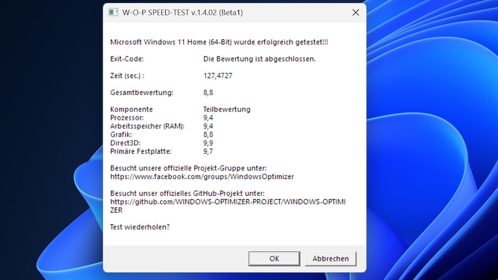 WinSAT-GUI: VBS-Skript liefert Oberfläche für Leistungsindex - COMPUTER ...