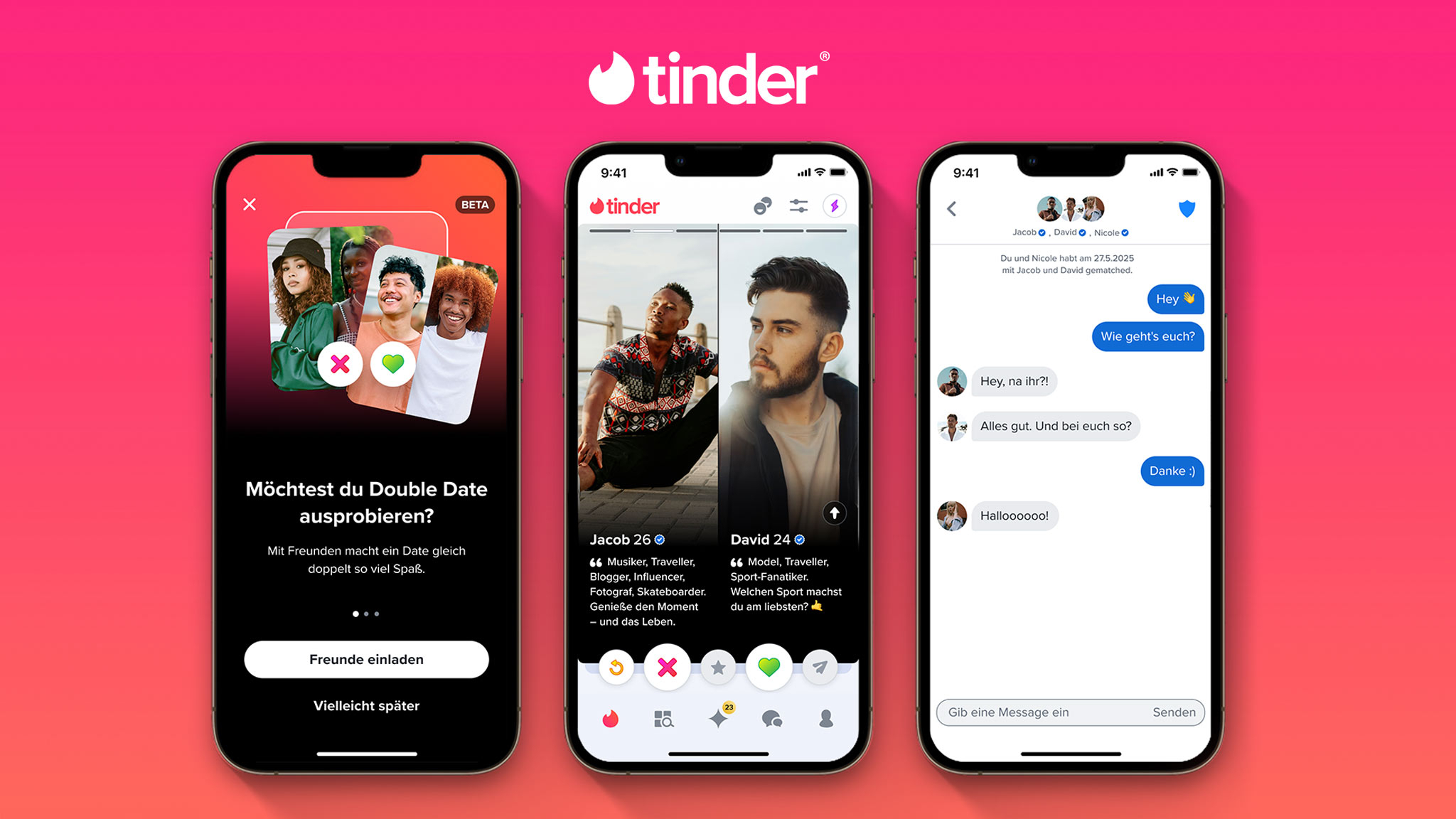 Dating mit Kumpel: Tinder führt Doppel-Date-Funktion ein - COMPUTER BILD