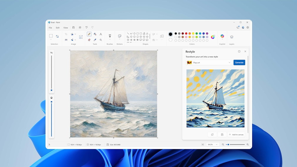 MS Paint: Neue KI-Funktion verwandelt Kunstwerke - COMPUTER BILD