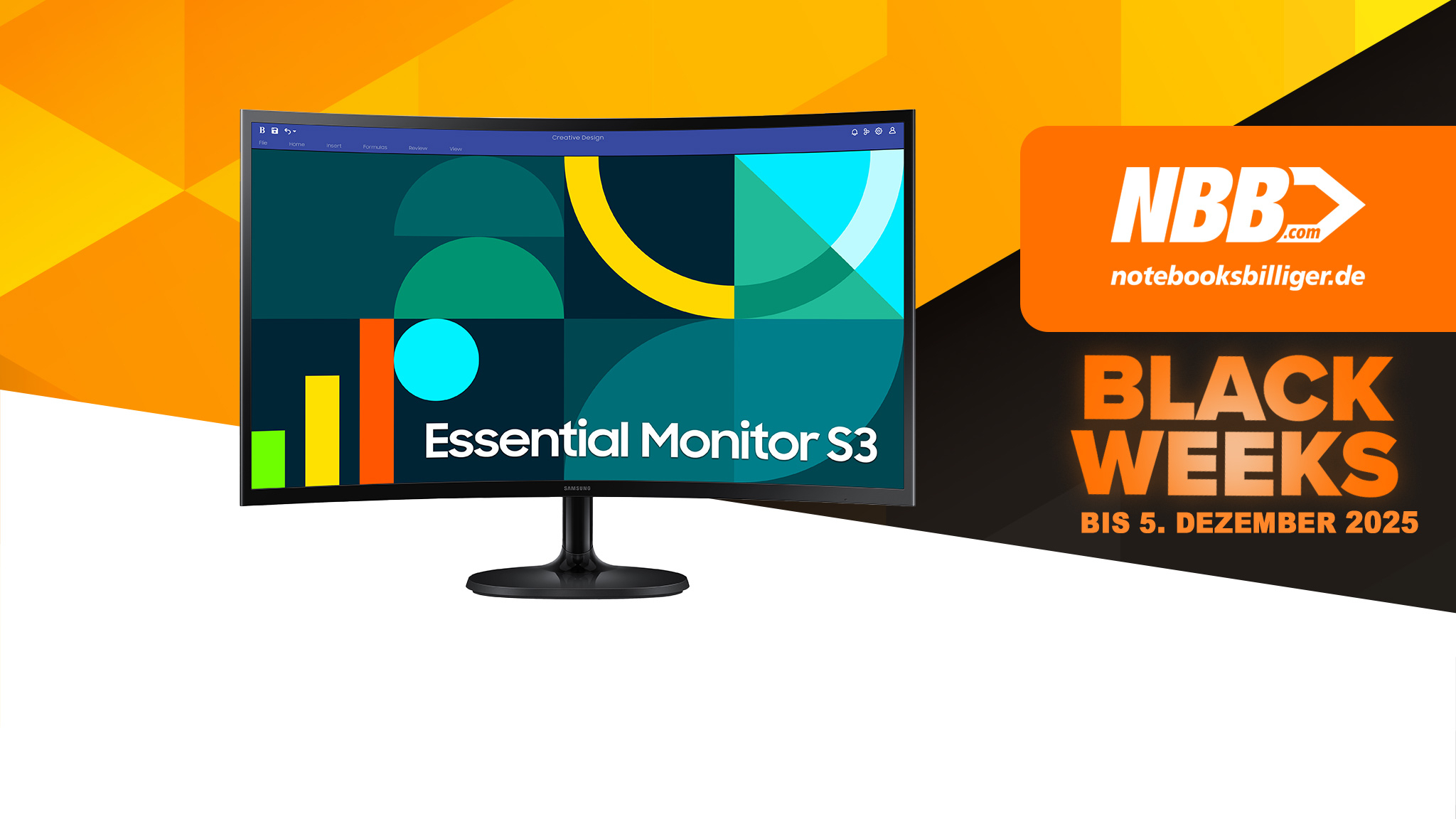 Samsung Essential Monitor S3 im Black-Week-Deal - COMPUTER BILD