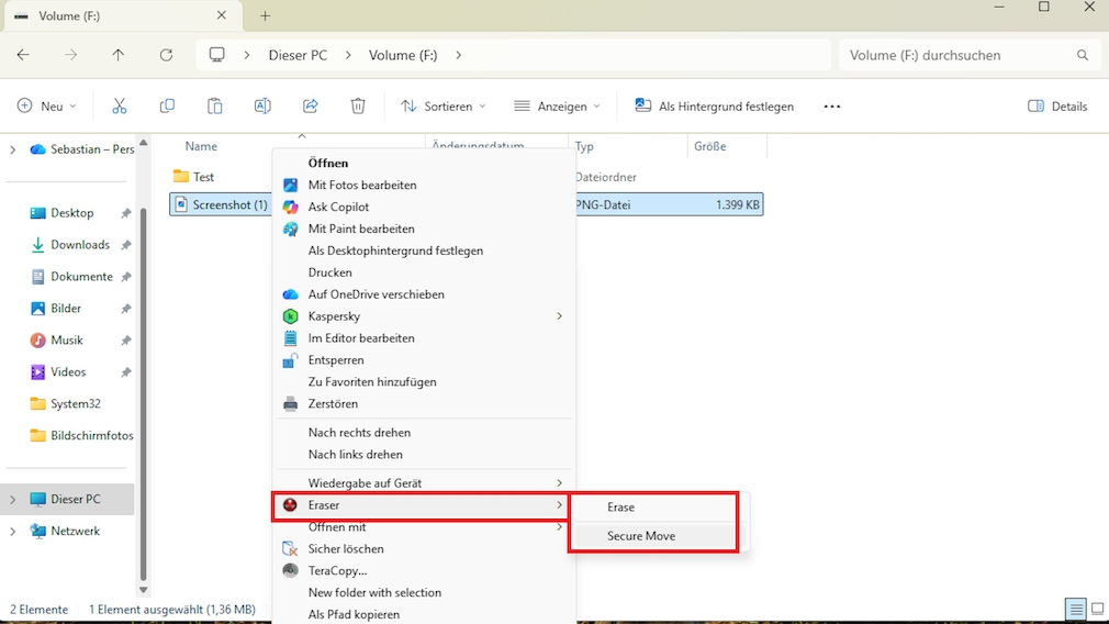 Heidi Eraser: Dateien sicher verschieben - COMPUTER BILD