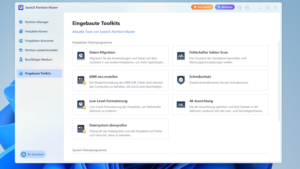 Easeus Partition Master: Partitionierer für Windows mit KI - COMPUTER BILD