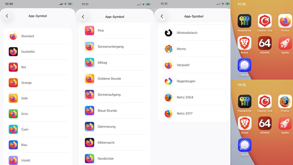 iOS: Firefox-Logo ändern – Design von 2004 aktivieren - COMPUTER BILD