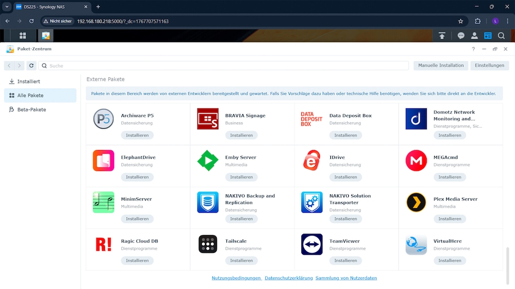 Synology DS225+: Test des Netzwerkspeichers - COMPUTER BILD
