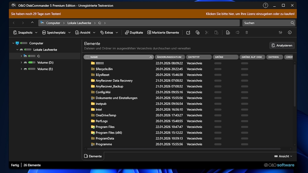 O&O DiskCommander spürt große Dateien auf - COMPUTER BILD