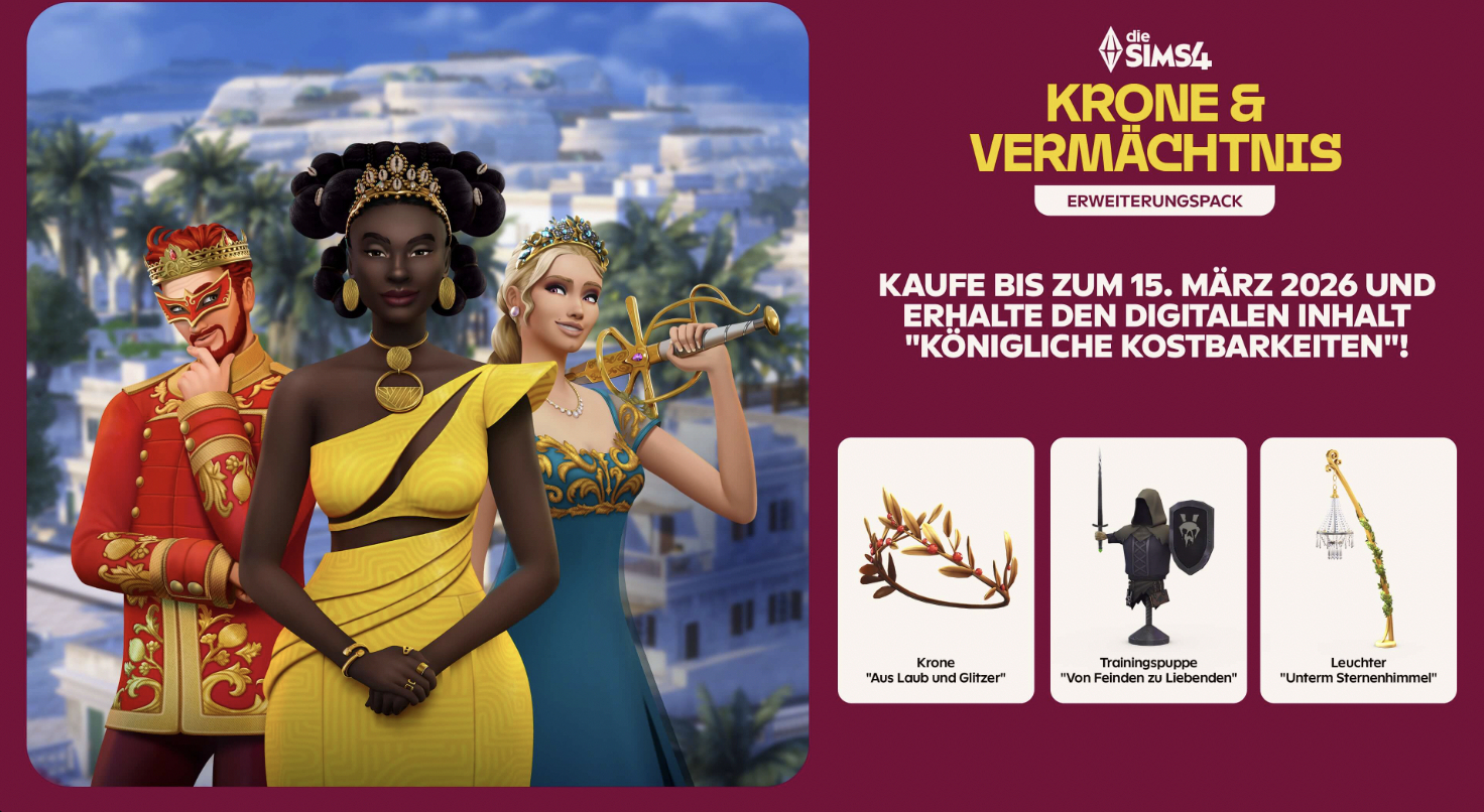 Königlich: "Die Sims 4 Krone & Vermächtnis" erscheint im Februar ...