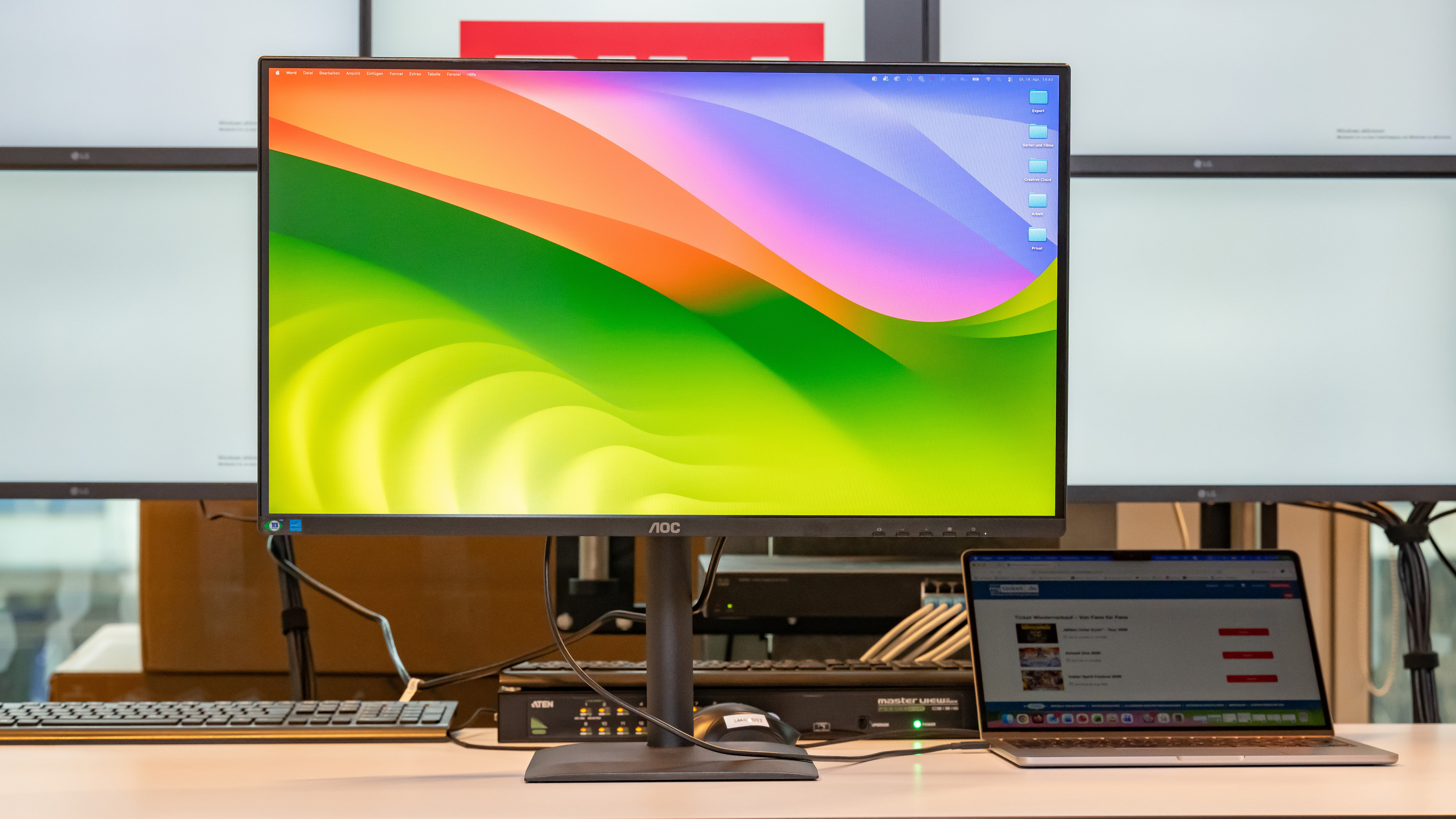 AOC Q27E4CV im Test: 27-Zoll-WQHD-Monitor mit 120 Hertz und USB-C ...