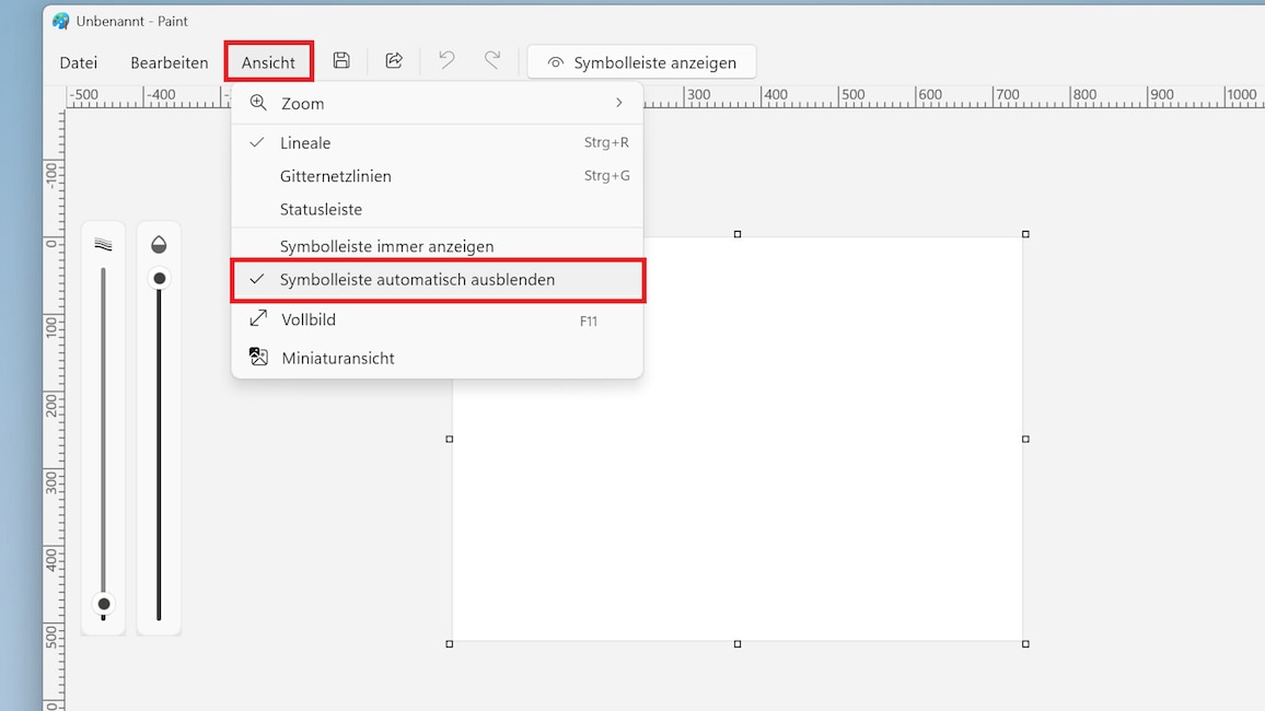 Microsoft Paint: Symbolleiste ausblenden – Tool schlanker machen ...