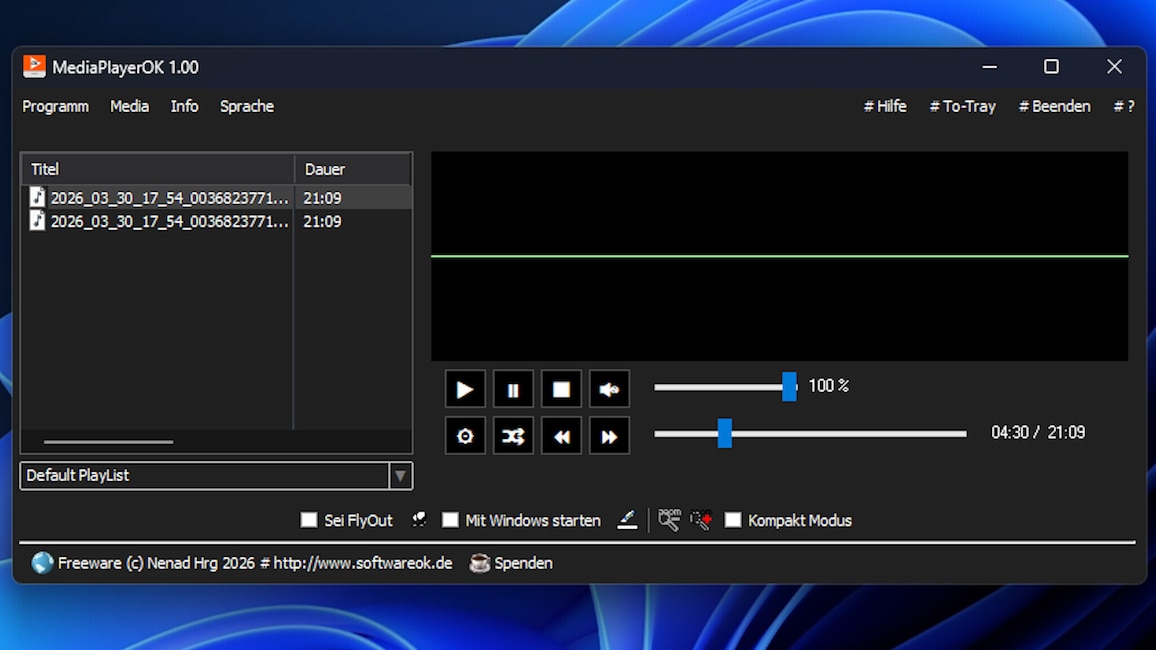 MediaPlayerOK – schneller und schlanker Media-Player für Windows ...