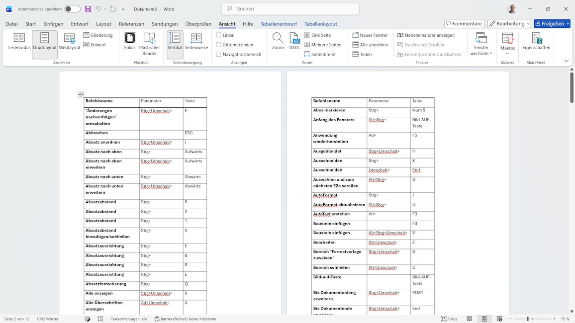 Word: Liste aller Tastenkürzel erstellen - COMPUTER BILD