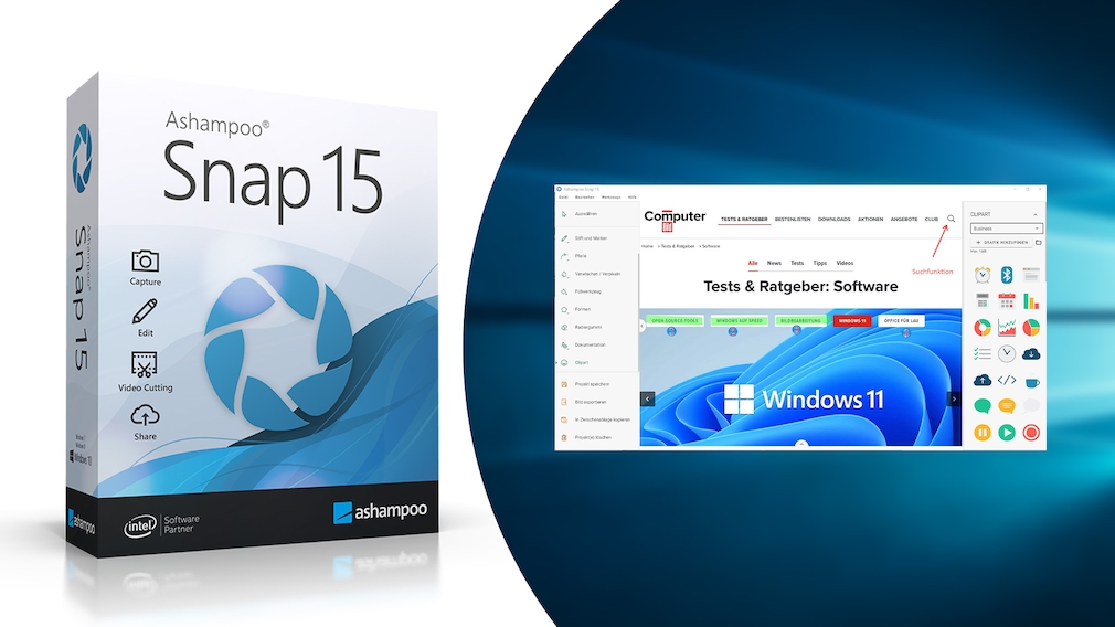 Ashampoo Snap 15: Exklusiv-Vollversion bei uns zum Download - COMPUTER BILD