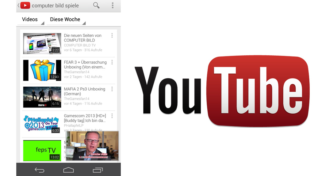 Update für YouTube: Google integriert Mini-Player in App - COMPUTER BILD