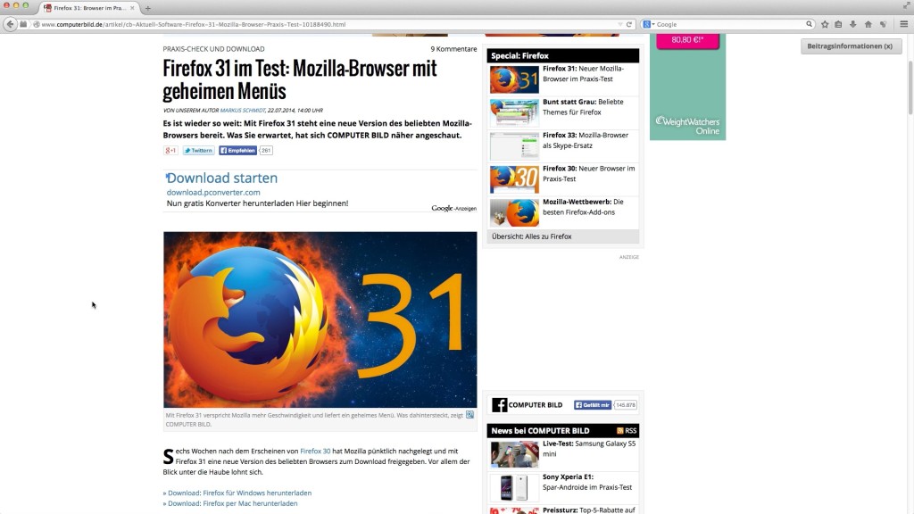 Firefox 31: Der neue Browser im Praxis-Test - COMPUTER BILD