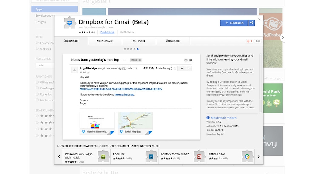 Dropbox als Plug-in für Chrome - COMPUTER BILD