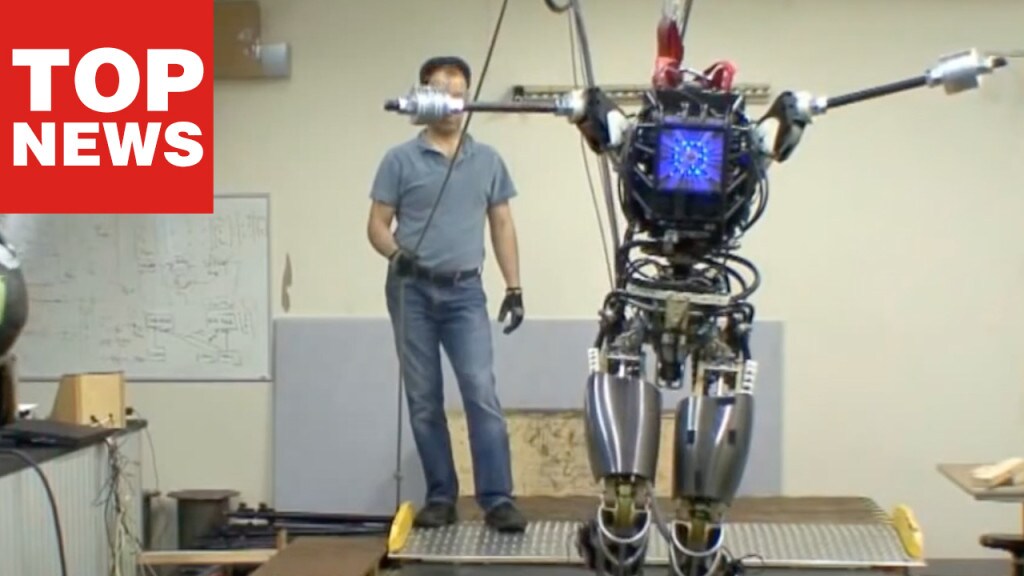 Fast ein Terminator: Roboter läuft durch den Wald wie ein Mensch ...