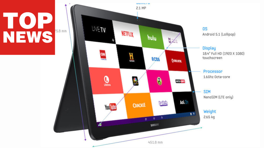 Übertreibt Samsung jetzt? Galaxy-View-Tablet mit 18 Zoll vorgestellt ...