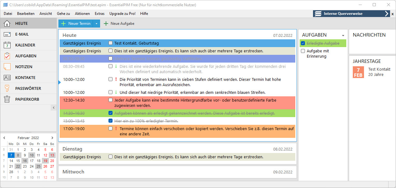 EssentialPIM Free - Download - COMPUTER BILD