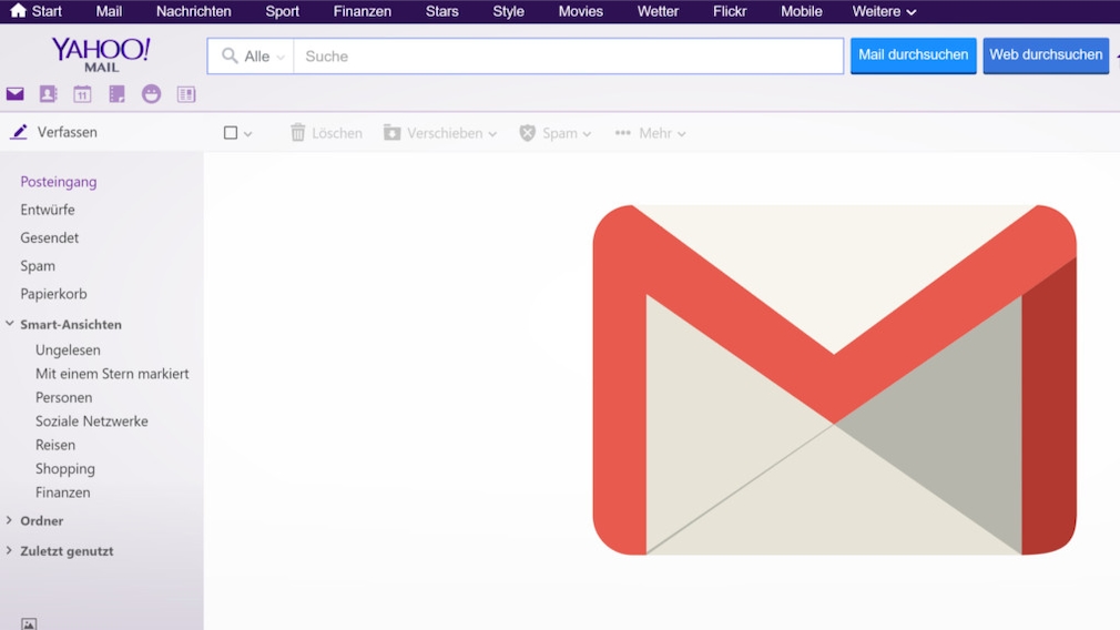 Yahoo Mail: Gmail-Support hinzugefügt - COMPUTER BILD