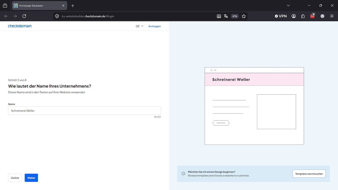 Checkdomain Homepage Baukasten im Test 2026: Unsere Erfahrungen ...
