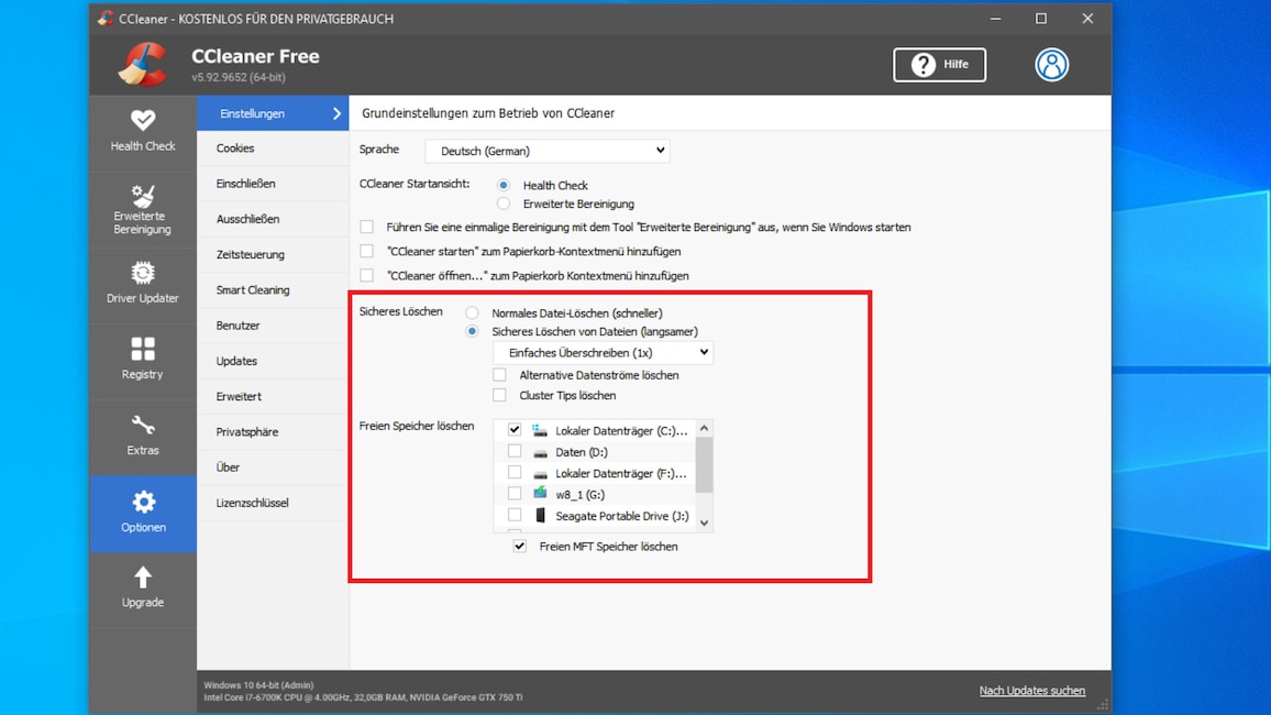 Secure Eraser vs. CCleaner – und Secure-Eraser-Review - COMPUTER BILD